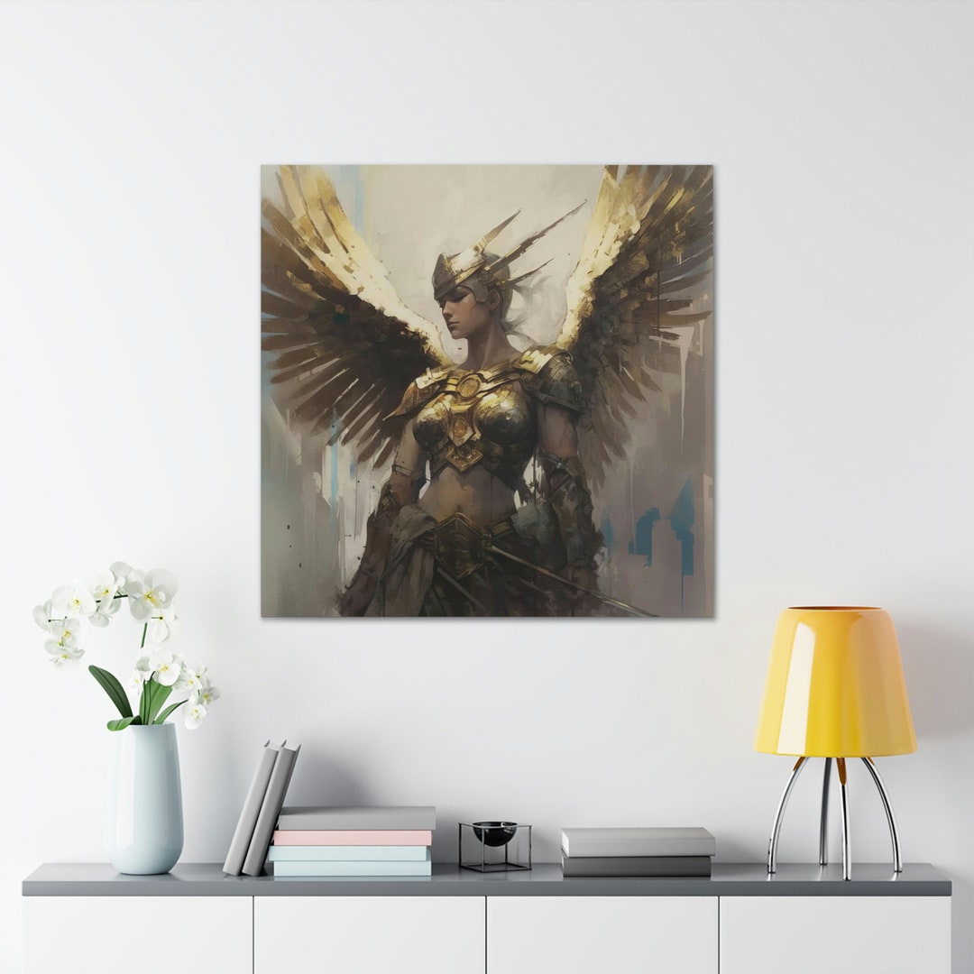Battle Angel Winged Glory Valkyrie Watercolor Anime Style - Etsy