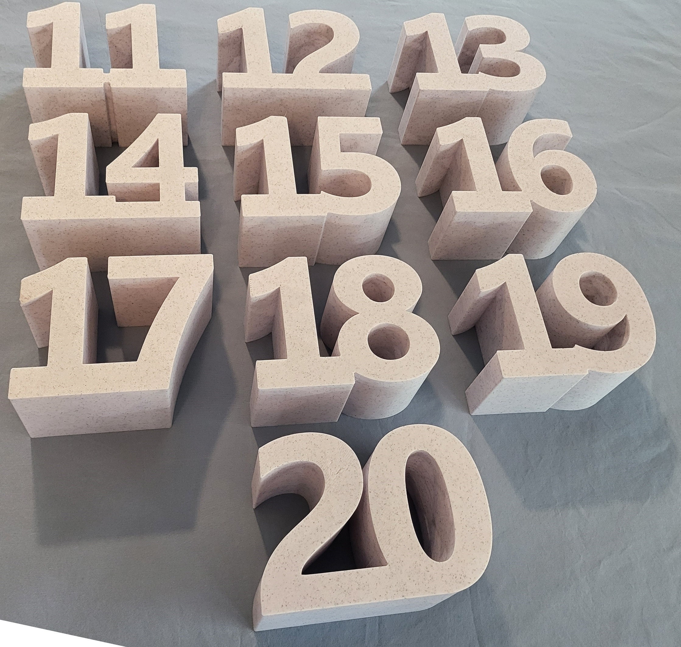 3D Wedding Table Numbers | Unique Wedding Numbers | Marble Table Number ...