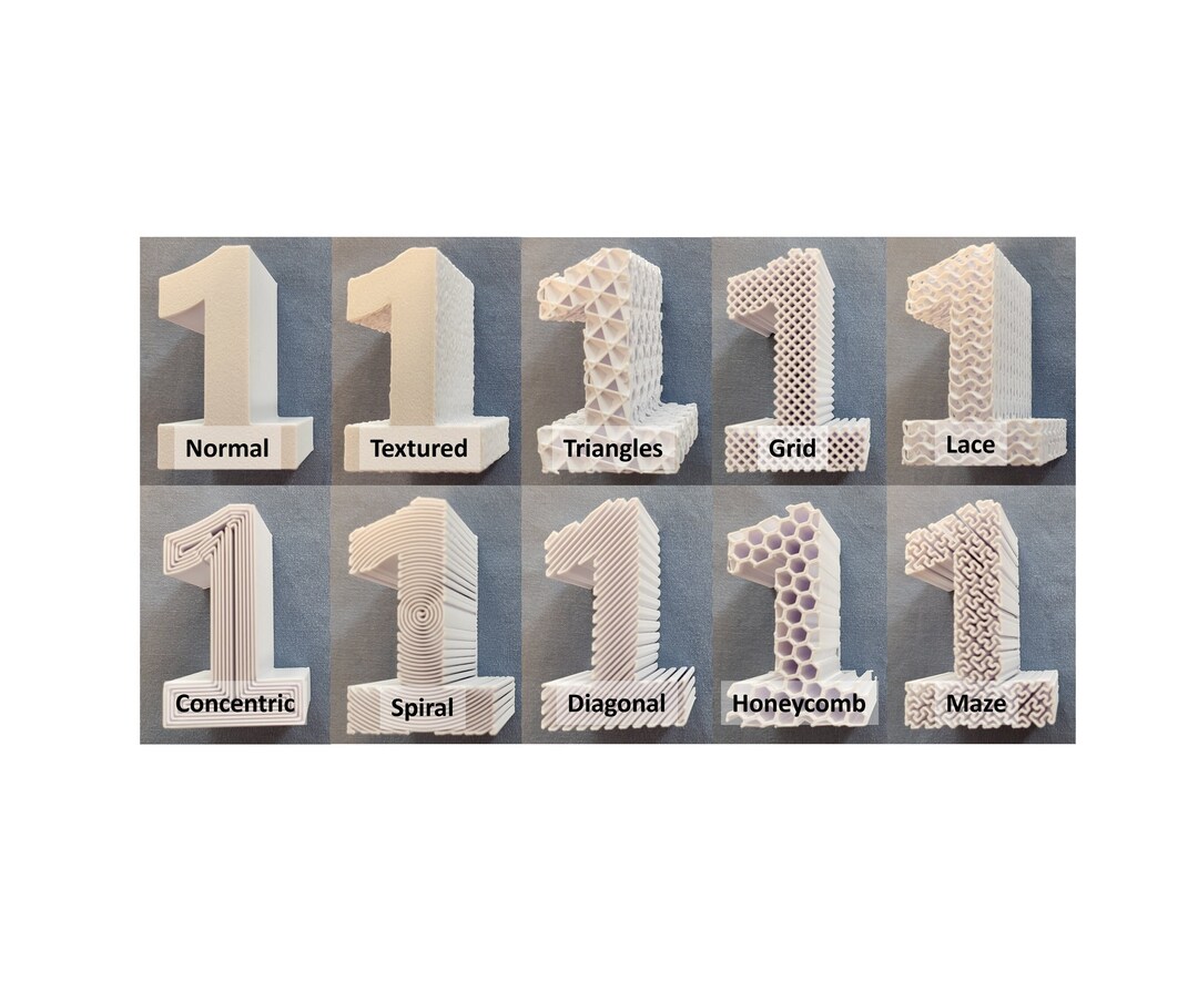 Pattern and Color Sample Pack for 3D Table Numbers | 3D Latticed ...