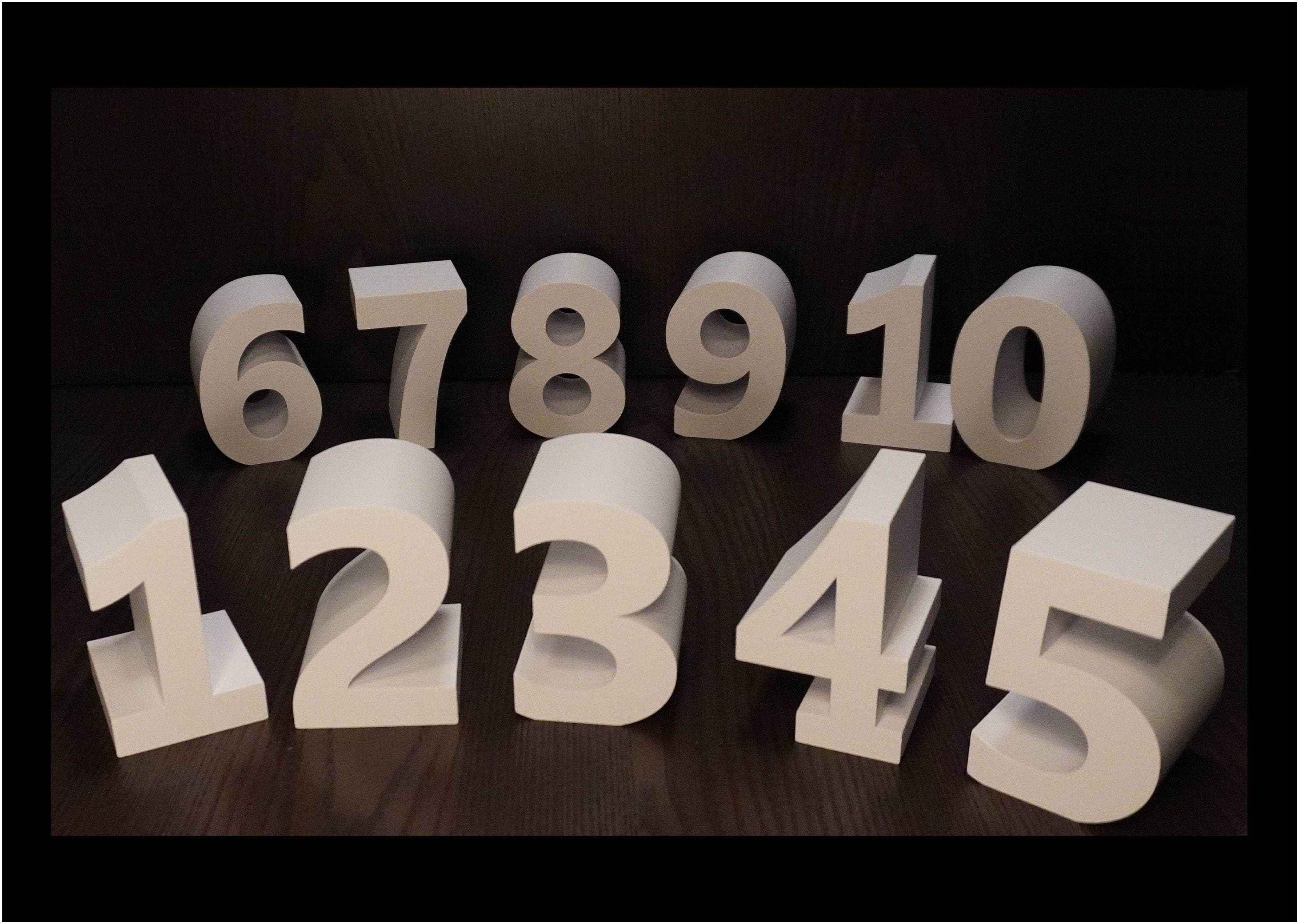 3D Wedding Table Numbers | Unique Wedding Numbers | Marble Table Number ...