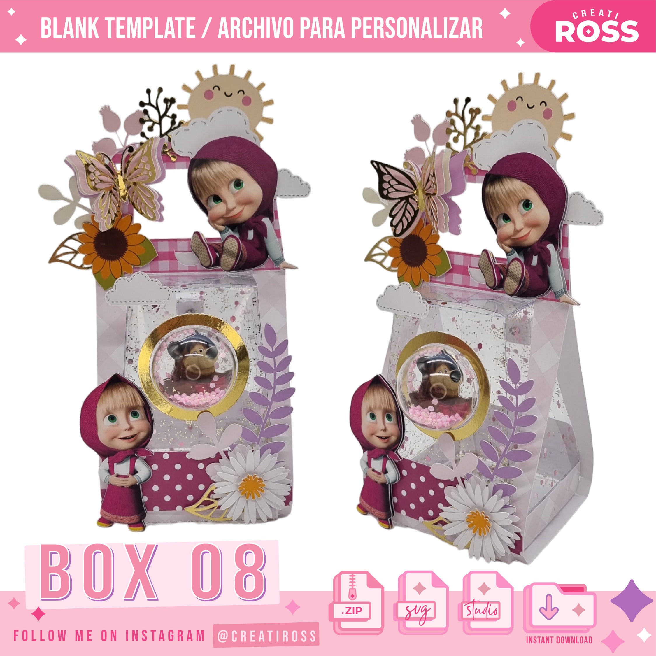 Box 08 - Acetate Box With Handles, Box Template, Digital File SVG or ...