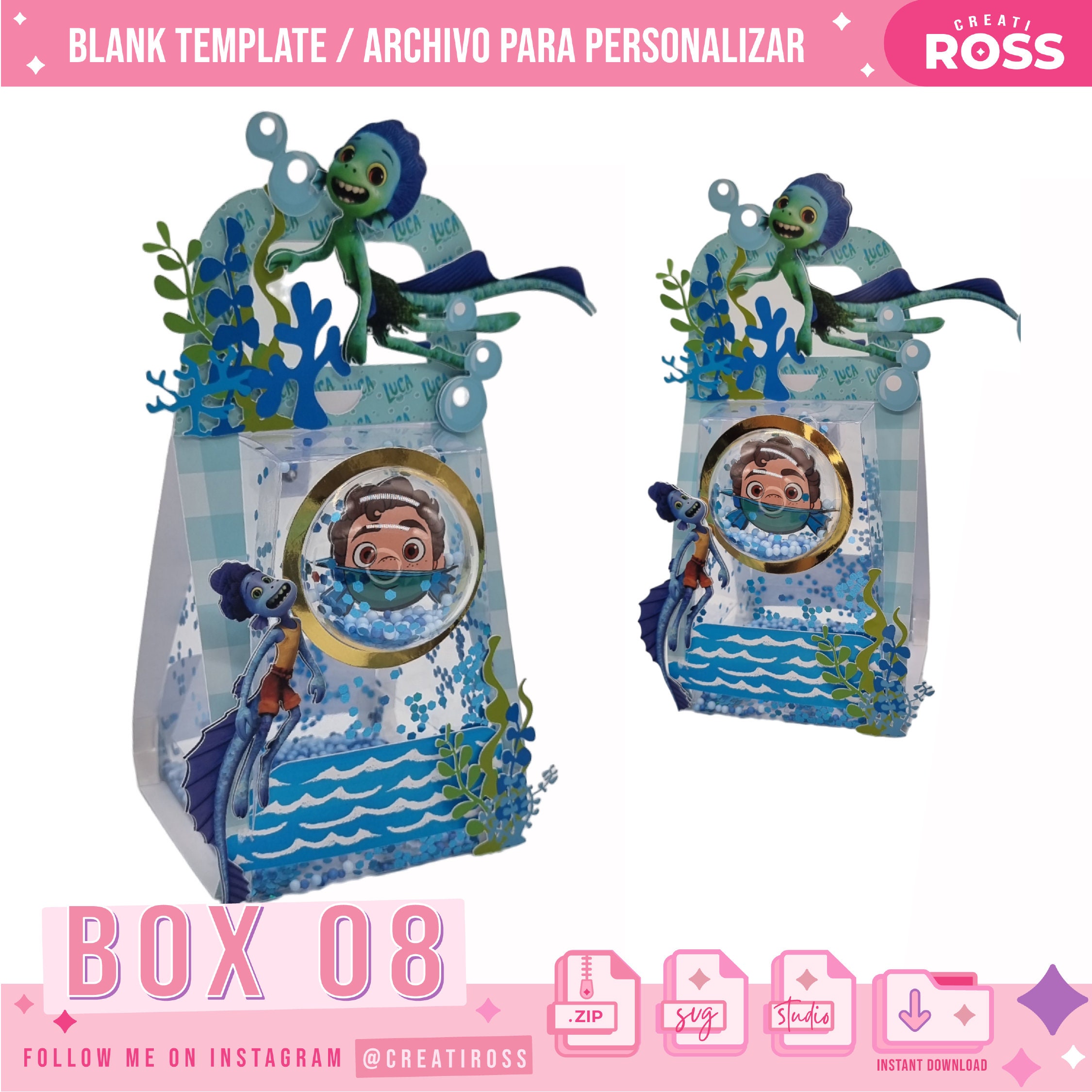 Box 08 - Acetate Box With Handles, Box Template, Digital File SVG or ...