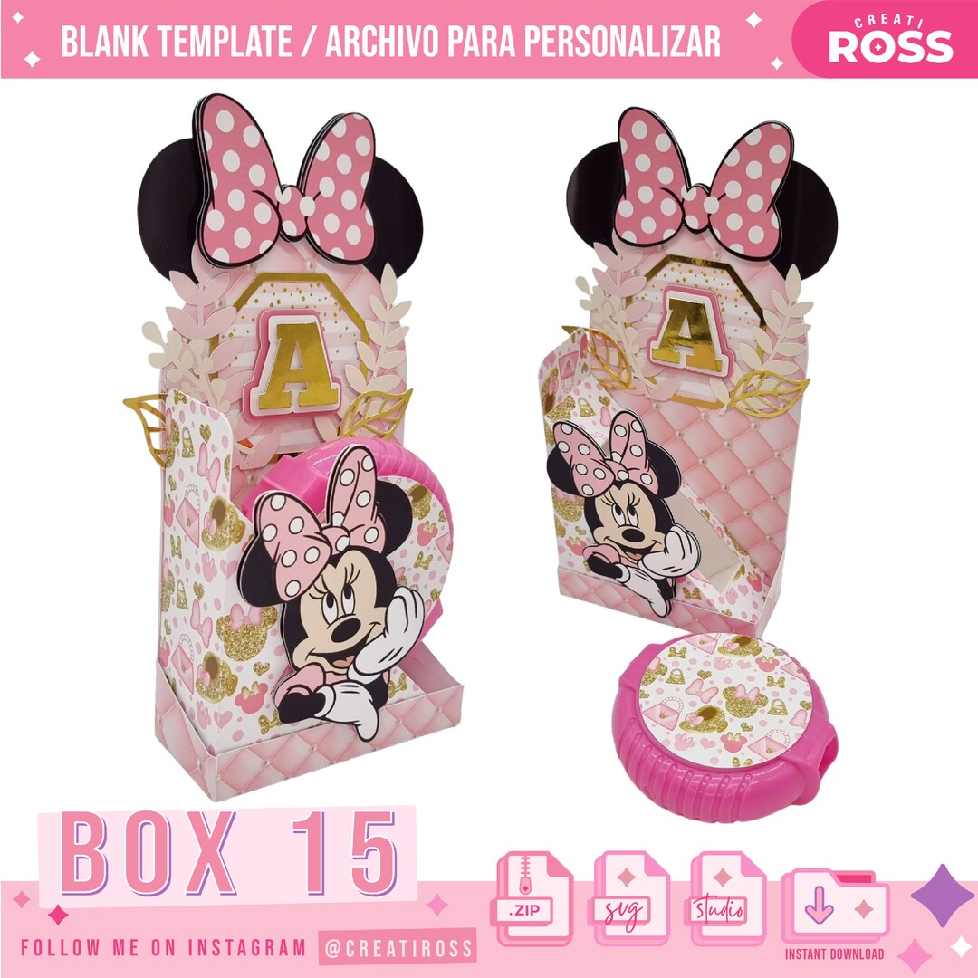 Box 15 - Bubble Gum Box, Chewing Gum Box, Box Template, Digital File ...