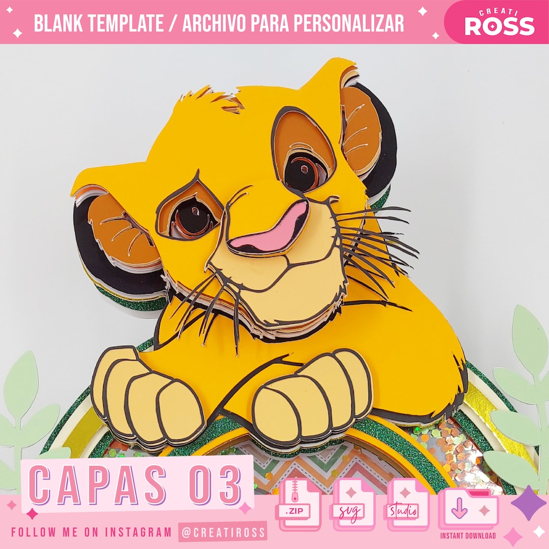 Layers 03 - Layered Lion King, Layered Character, Digital File SVG or ...