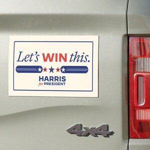 Lets Win This Kamala Harris Car Magnet, Bumper Sticker, Madam President ...