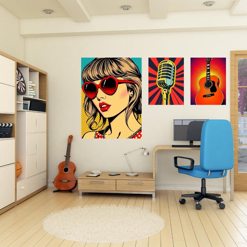 Swifty Pop Art Poster Set: Taylor Fan Gift (digital Download) - Etsy