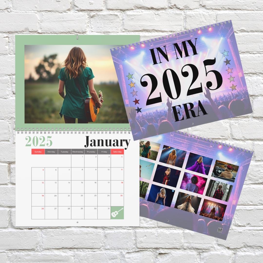 Swiftie Calendar Eras in My 2025 Era Swiftie Wall Calendar Christmas ...