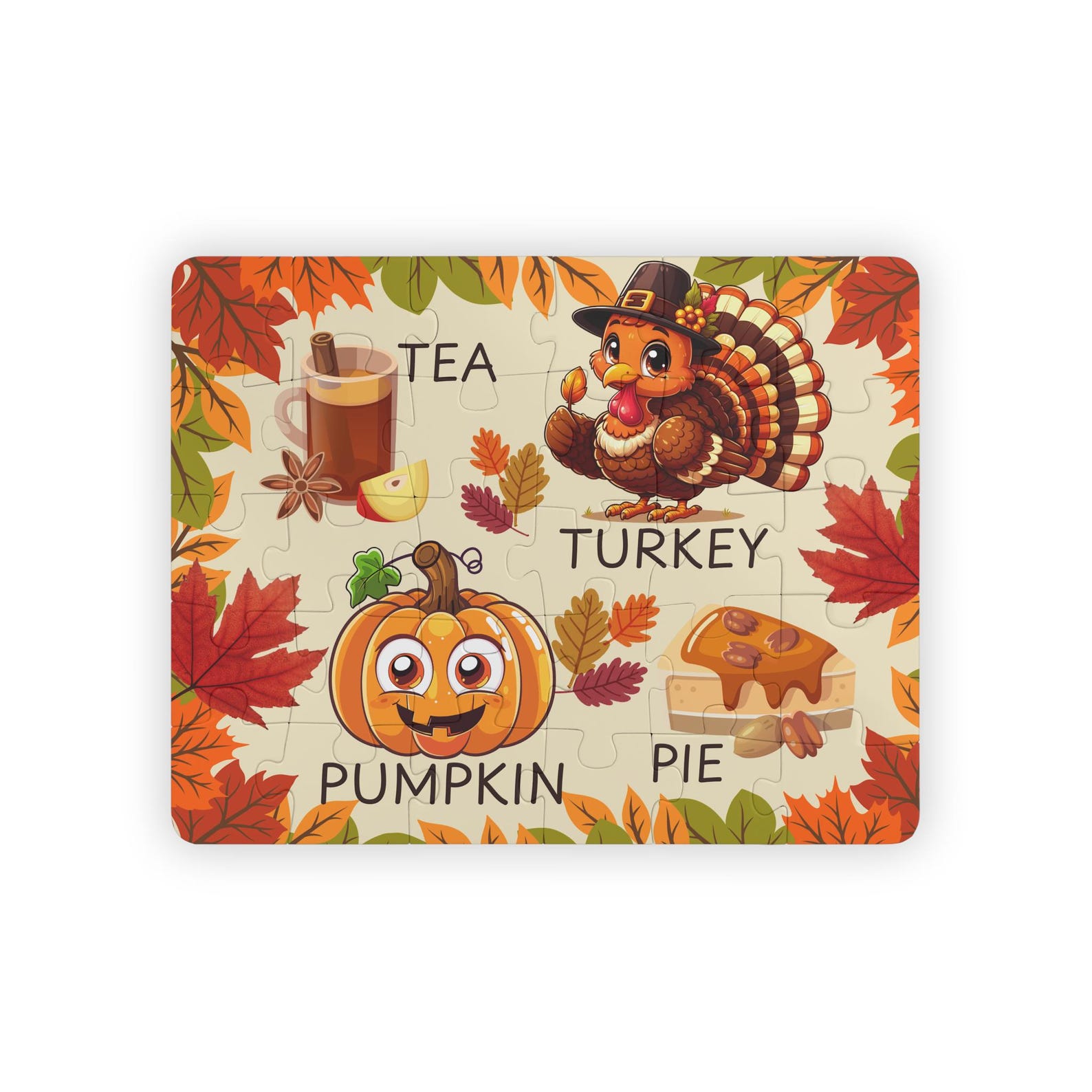 Thanksgiving Kids Puzzle Educational 30 Piece Jigsaw for 2 to 4 Years ...