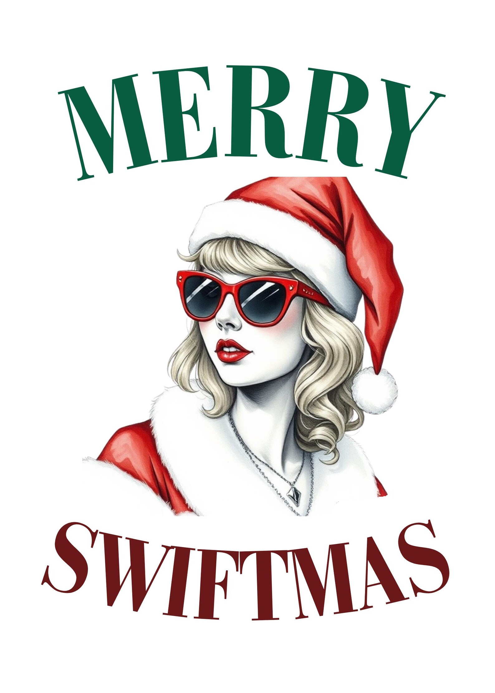 Merry Swiftmas Printable Taylor Swift Christmas DIY Gift Art PNG ...