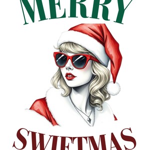Merry Swiftmas Printable Taylor Swift Christmas DIY Gift Art PNG ...