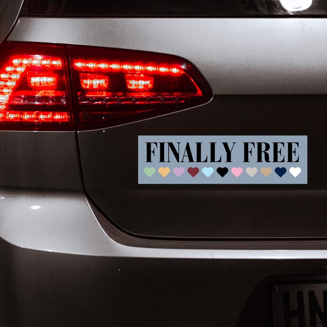 Swifty Independence Day Car Magnet: "finally Free" Taylor Lyrics - Etsy