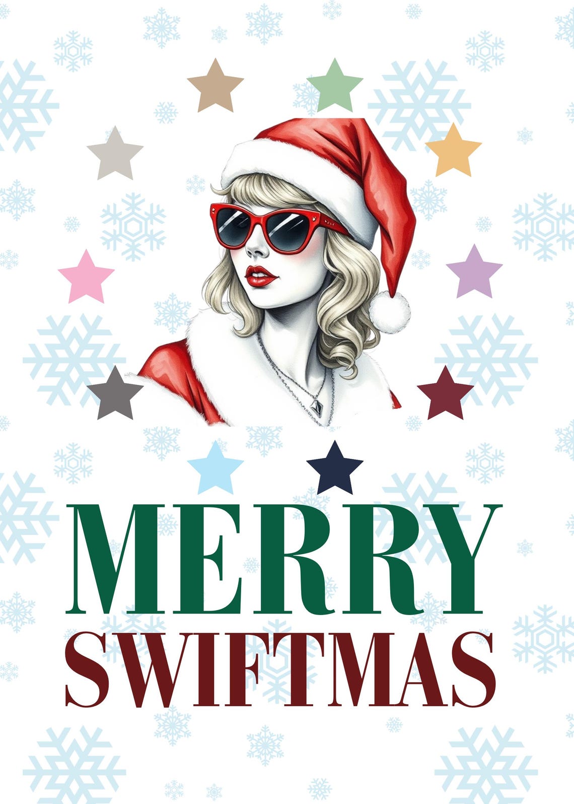 Merry Swiftmas Printable Taylor Swift Christmas DIY Gift Art PNG ...