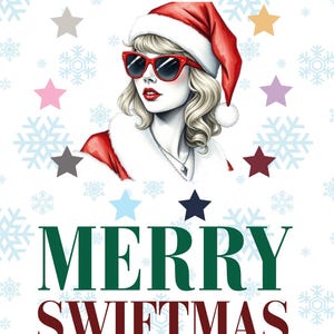 Merry Swiftmas Printable Taylor Swift Christmas DIY Gift Art PNG ...