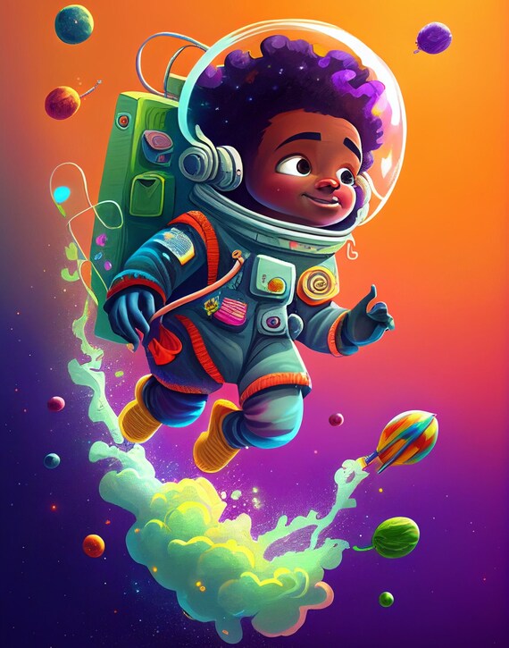 Black Male Astronaut