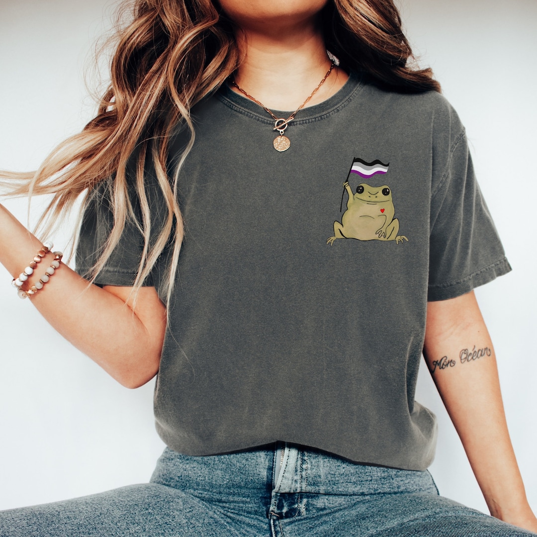 Boho Subtle Ace Pride Shirt Comfort Colors Frog Pride Cottage Core ...