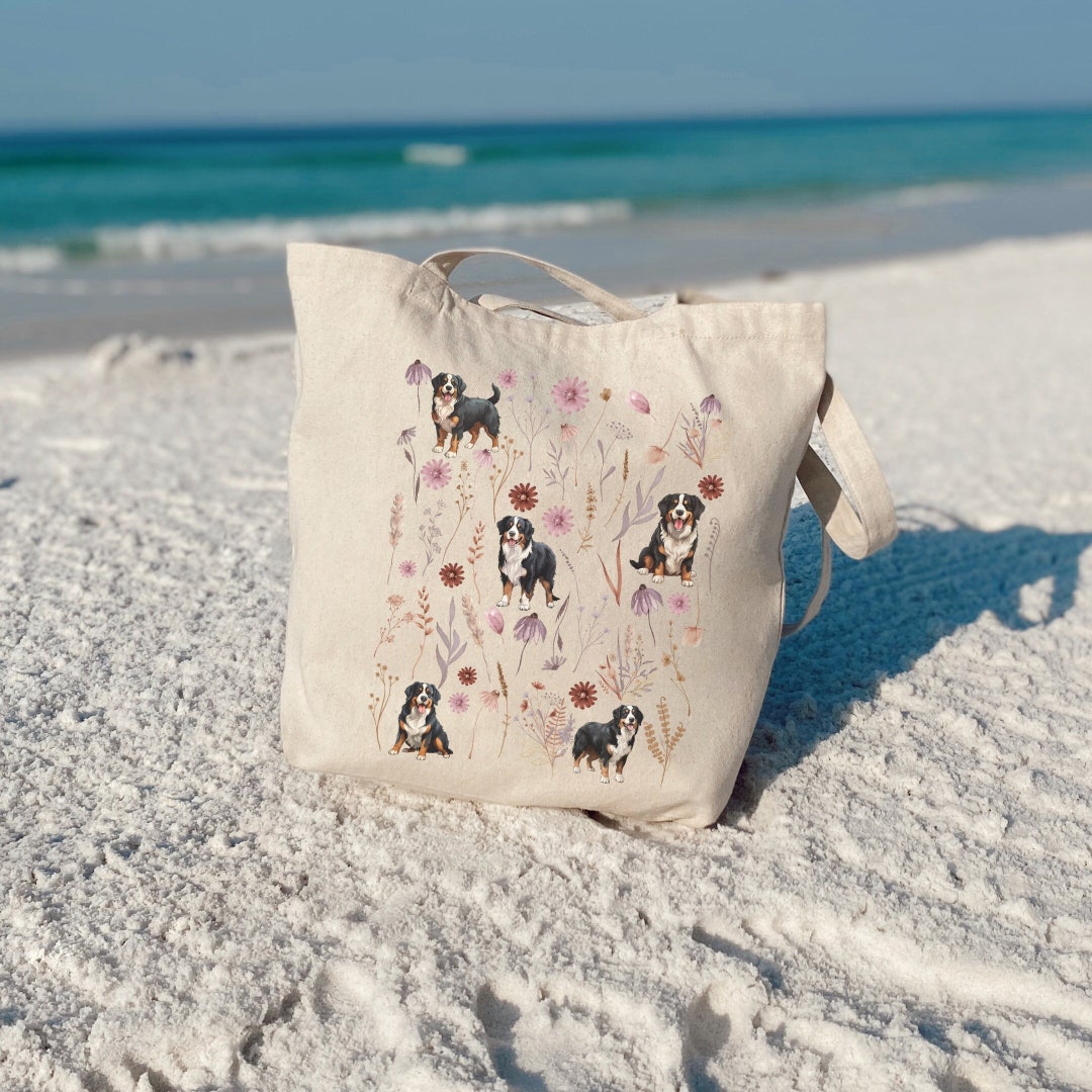 Bernese Mountain Dog Tote Bag, Berner Mom Gift, Bernie Dog Beach Bag ...