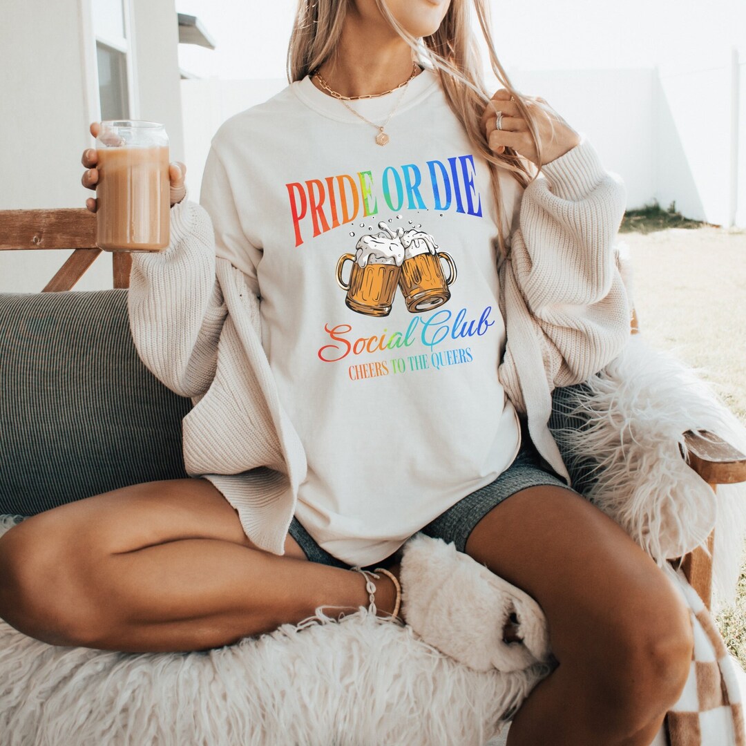 Gay Pride Social Club Shirt, Rainbow Comfort Colors LGBTQ Tee, Queer ...