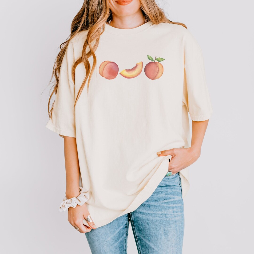 Boho Peaches Shirt, Georgia Peach Crewneck, Garden Girl Aesthetic Tee ...