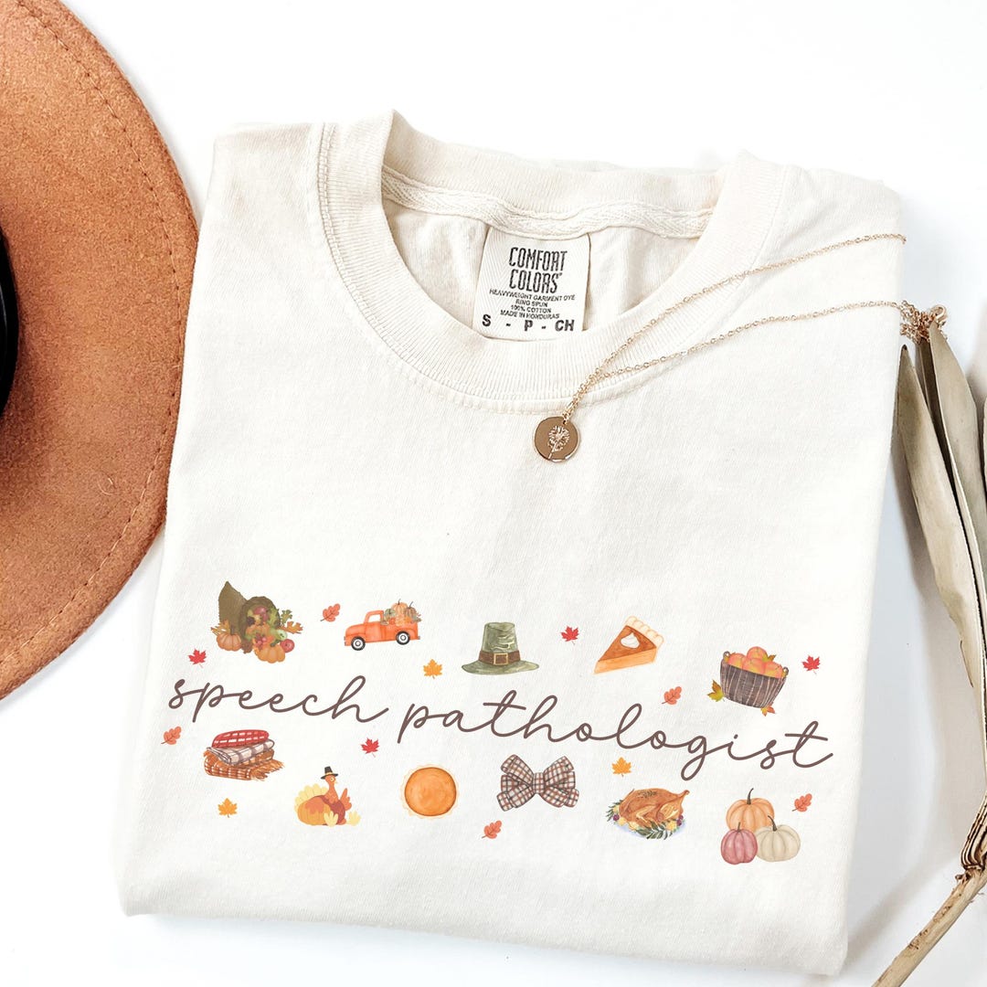 Thanksgiving SLP Shirt, Comfort Color Turkey Day Speech Language ...