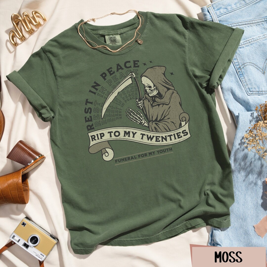 Goth Skeleton RIP 20s Comfort Colors Shirt 30th Birthday T-shirt Reaper ...