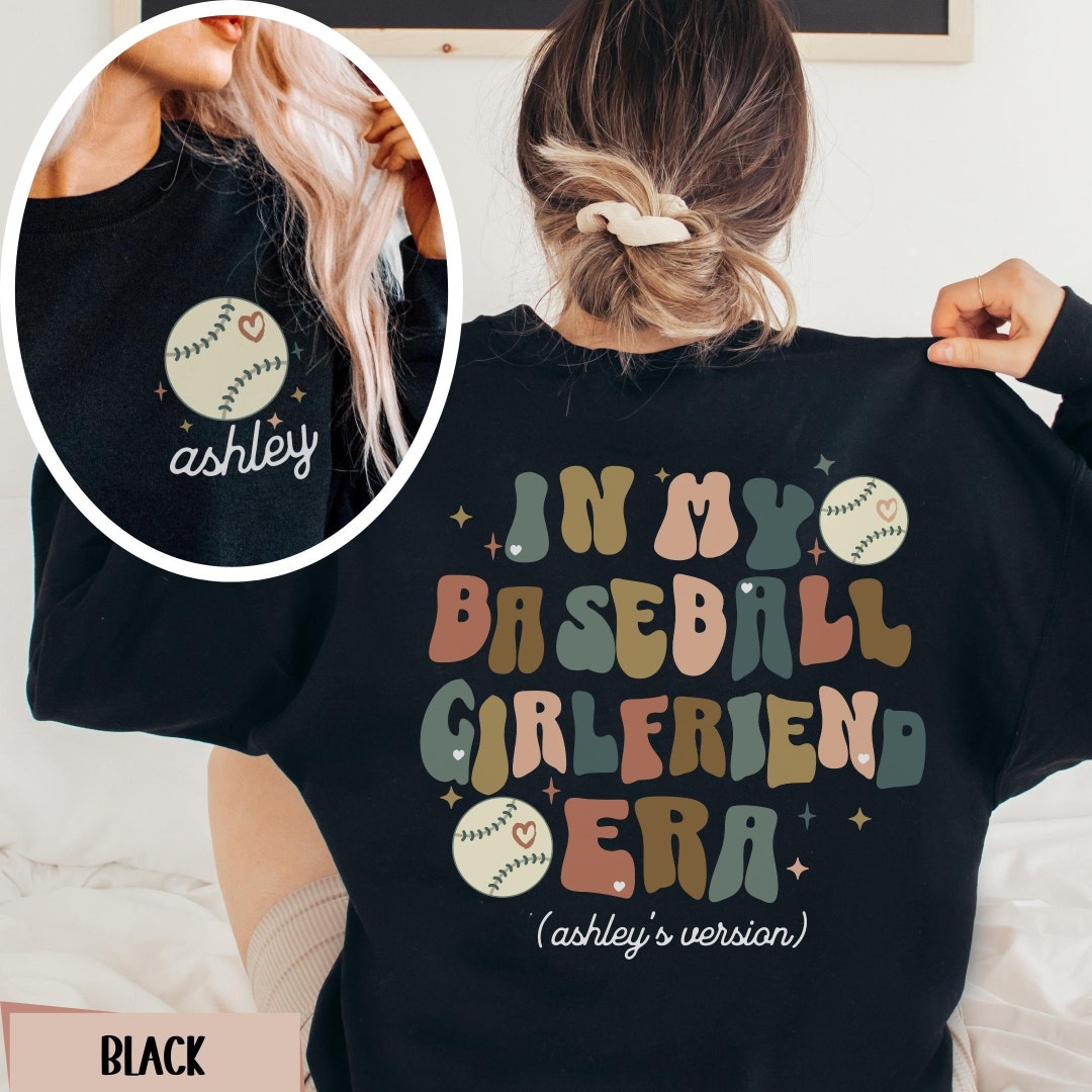 Custom Baseball Girlfriend Sweatshirt, Personalized in My Girlfriend ...