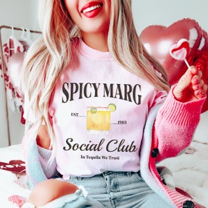 Spicy Marg Shirt, Comfort Colors Margarita Lover Crewneck, Bartender ...