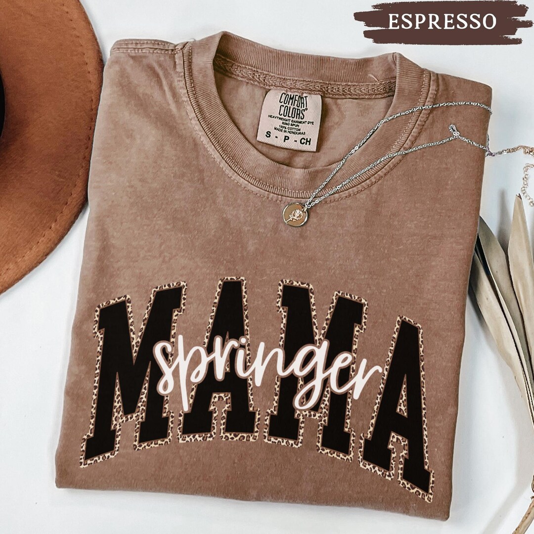 Leopard Springer Mama Shirt, Comfort Colors English Springer Spaniel ...