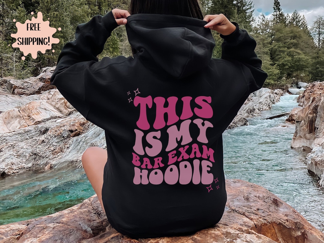 Retro Bar Exam Hoodie for New Lawyer Gift Law School Graduate ...