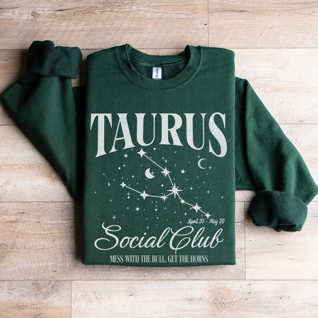 Taurus Sweatshirt, Astrology Birthday Gift for Mom, Retro Zodiac Best ...