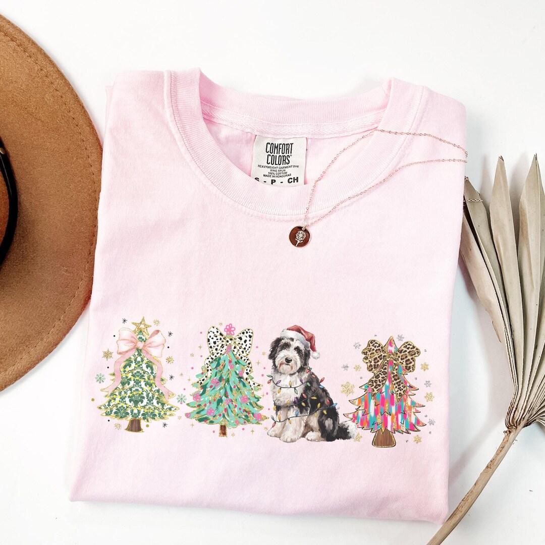 Christmas Tree Sheepadoodle Shirt, Comfort Colors Merry Sheepadoodle ...