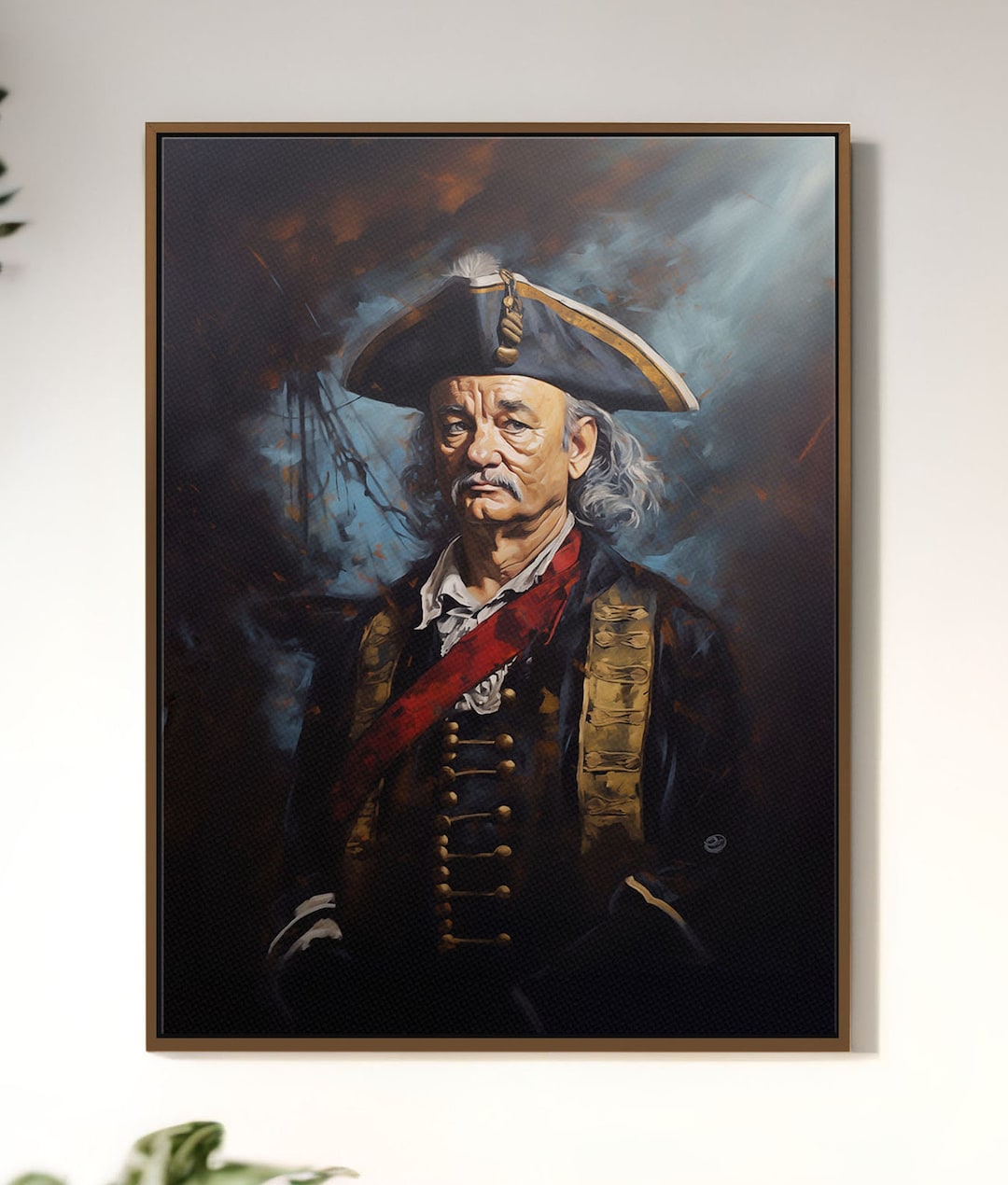 Bill Murray Pirate Captain: Fine Art Giclée Framed Canvas Print - Etsy