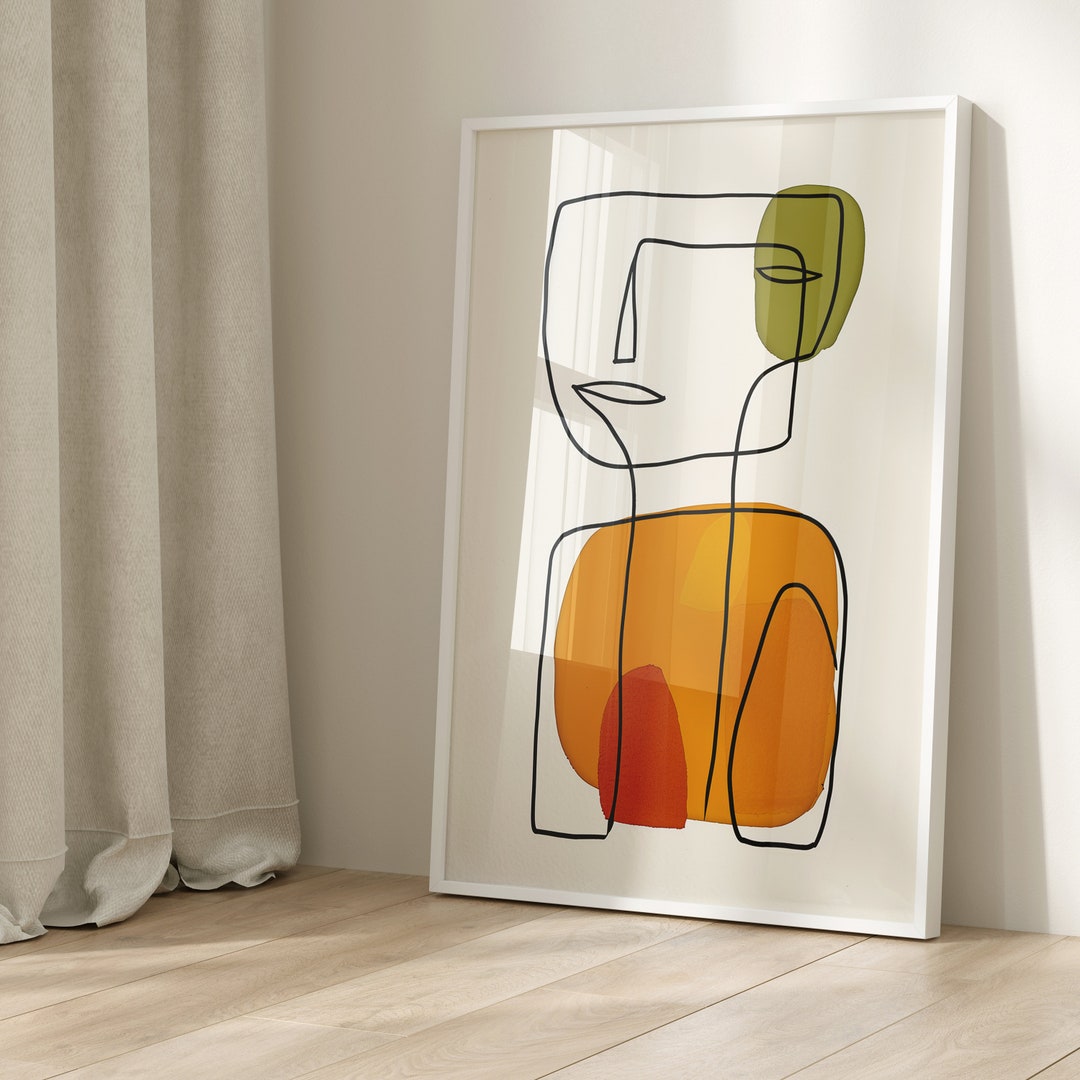 Minimalist Line Art | Contemporary Wall Art | Modern Art - Etsy