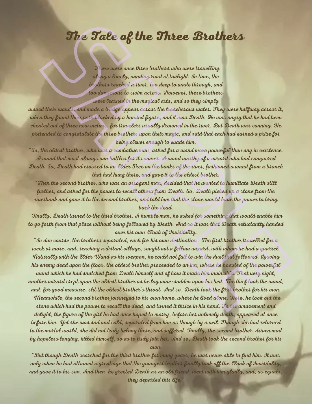 Tale of the 3 Brothers Print at Home Wall Art. Nursery, Living Room ...