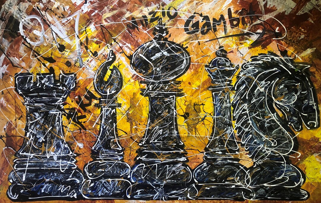 Chess Board and Its Master - Abstract Chess Art Print, Strategy & Power ...