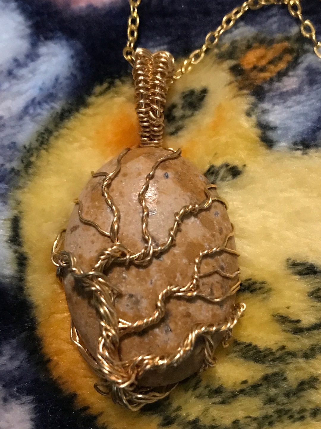 Golden Tree Wire Wrap Necklace - Etsy