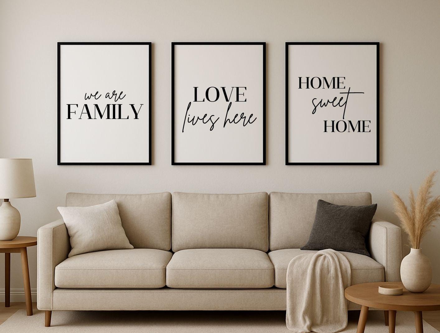 Family Quote Wall Art | Set of 9 Printable Home Decor Prints | Digital ...