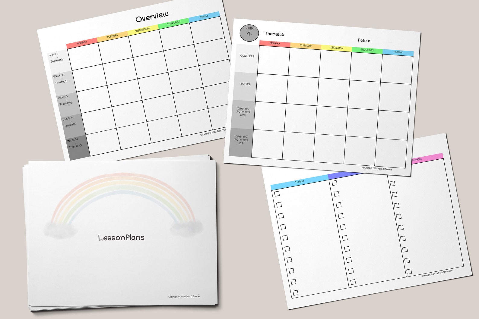 Toddler Program, Preschool, or Pre-k Monthly Lesson Planner - Etsy