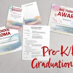 Preschool, Pre-k, Kindergarten Graduation Kit With Original Script and ...