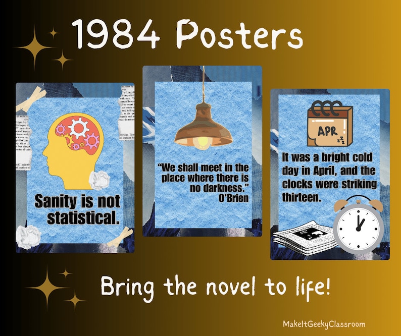 1984 George Orwell Quote Poster; 1984 Classroom Poster; 1984 Printables ...
