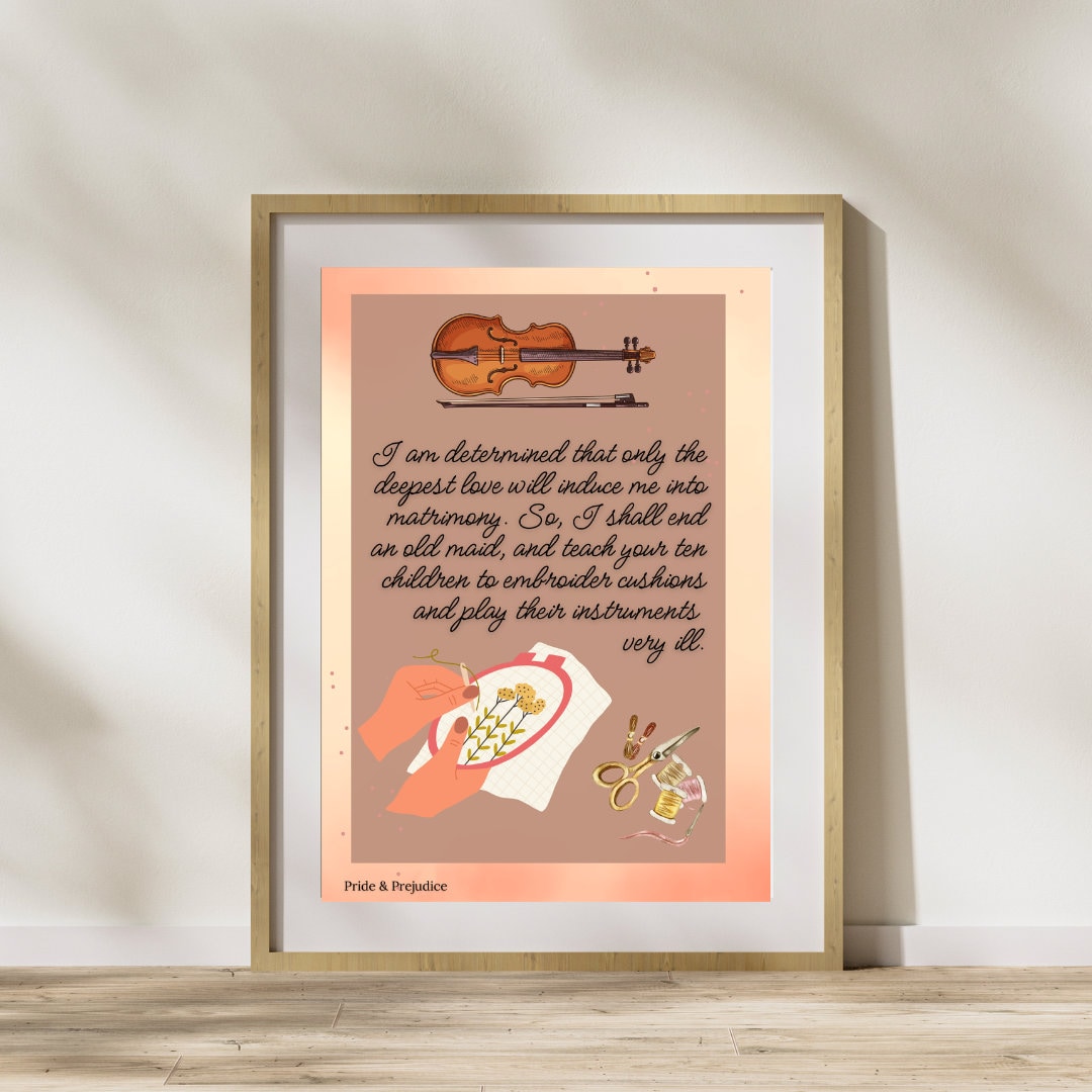 Pride & Prejudice Poster; Pride and Prejudice Character Chart; Jane ...