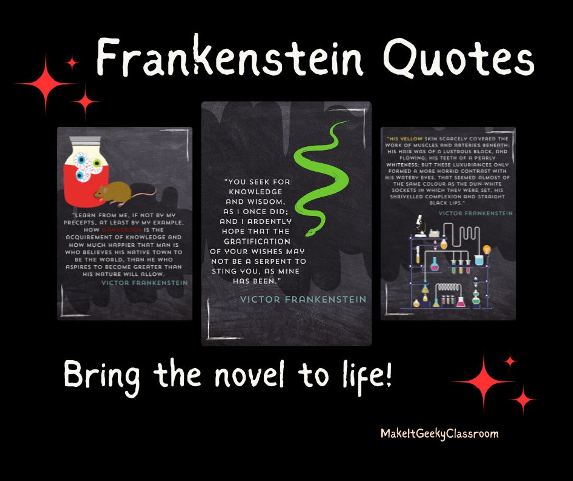 Frankenstein Classroom Posters; Frankenstein Quotes; Mary Shelley ...