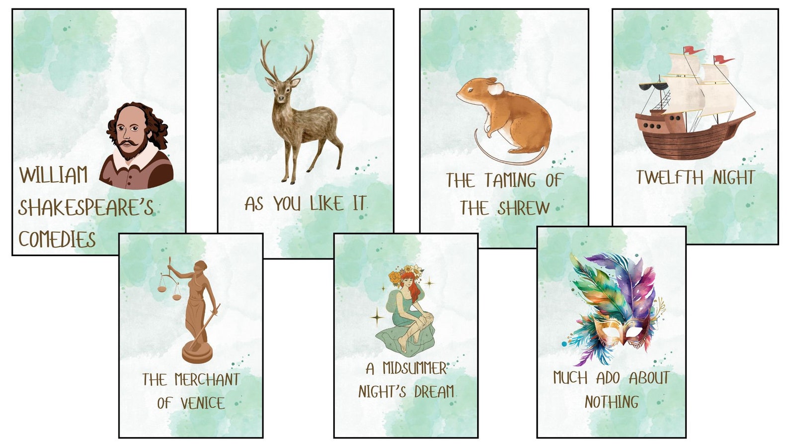 William Shakespeare's Comedies Posters; English Teacher Classroom; Ela ...