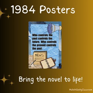 1984 George Orwell Quote Poster; 1984 Classroom Poster; 1984 Printables ...