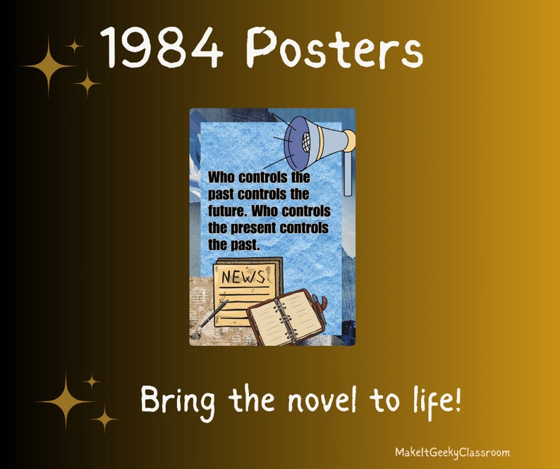 1984 George Orwell Quote Poster; 1984 Classroom Poster; 1984 Printables ...
