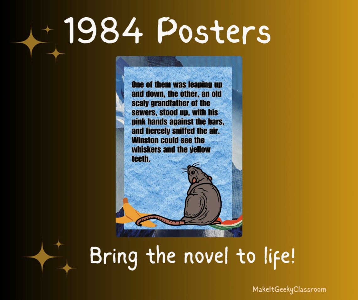 1984 George Orwell Quote Poster; 1984 Classroom Poster; 1984 Printables ...