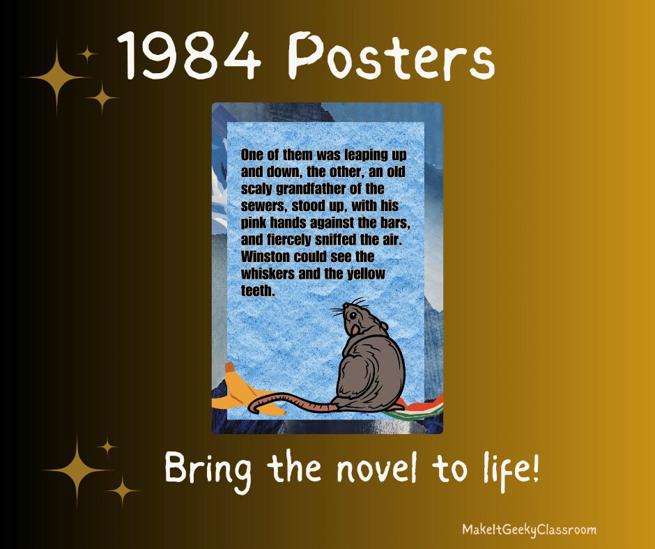 1984 George Orwell Quote Poster; 1984 Classroom Poster; 1984 Printables ...