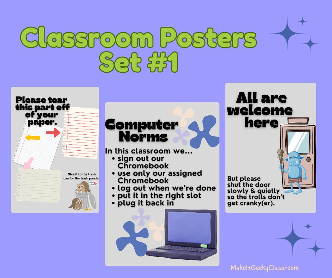 Fun Classroom Posters; Classroom Printables; Chromebook Printable ...