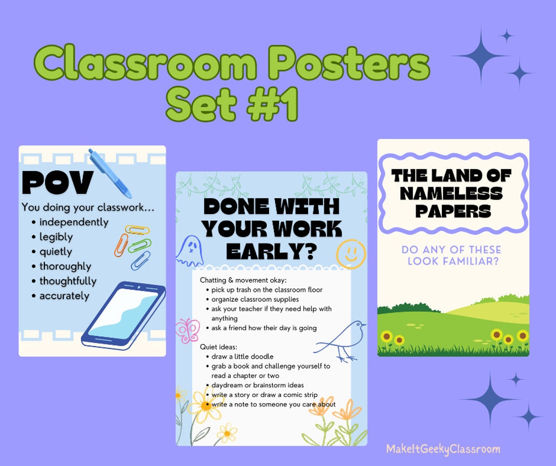 Fun Classroom Posters; Classroom Printables; Chromebook Printable ...