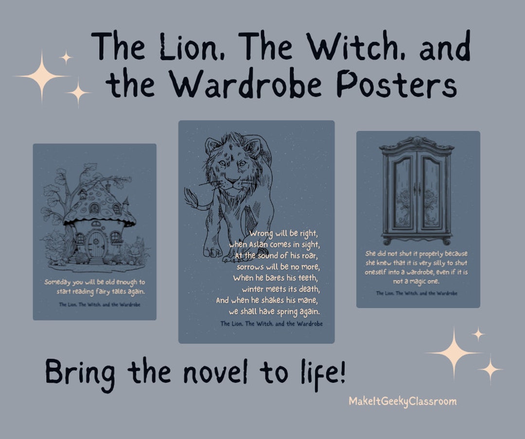 The Lion, the Witch, and the Wardrobe Poster; CS Lewis; CS Lewis Poster ...