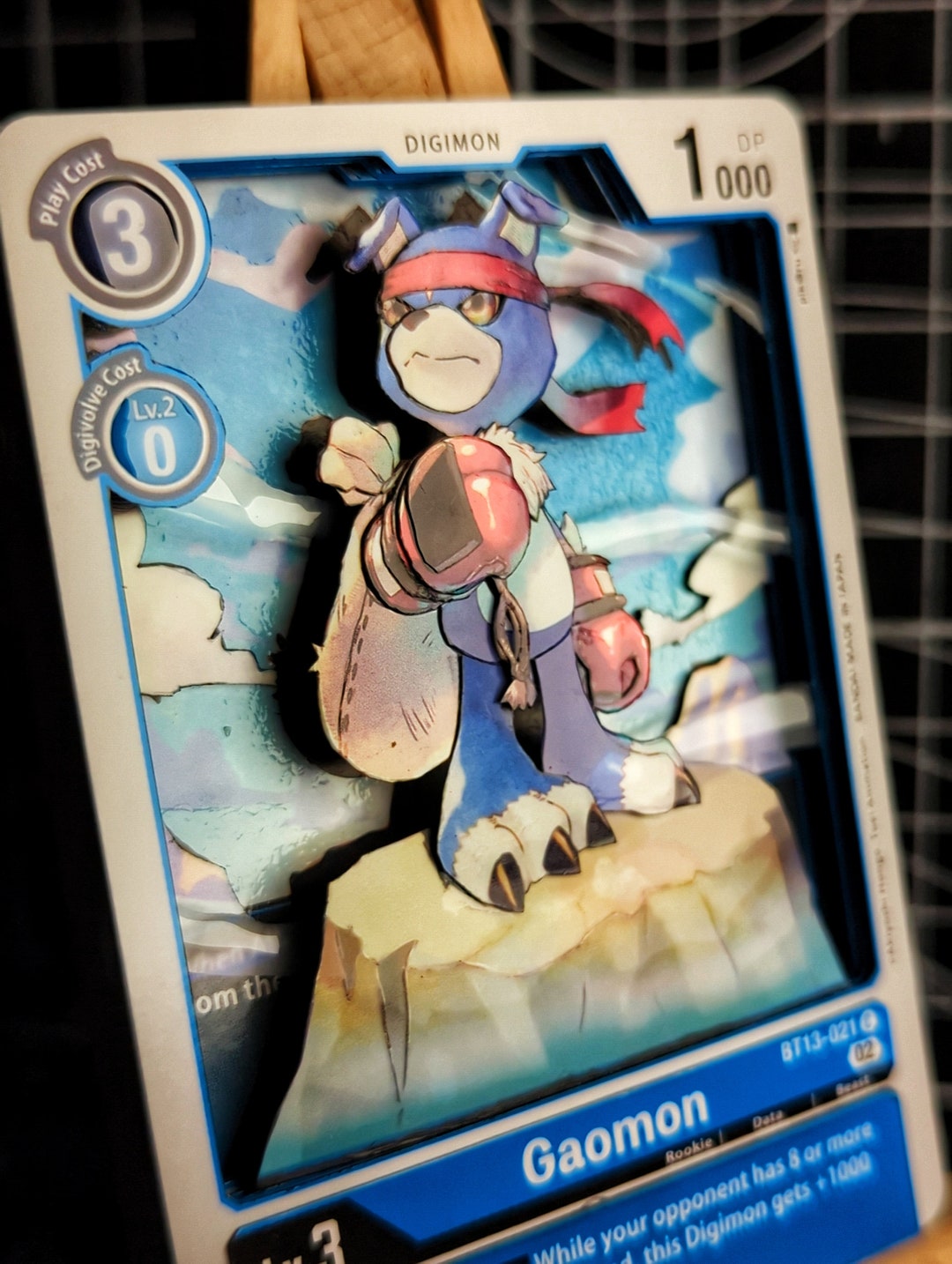 Gaomon digimon 3D Trading Card - Etsy